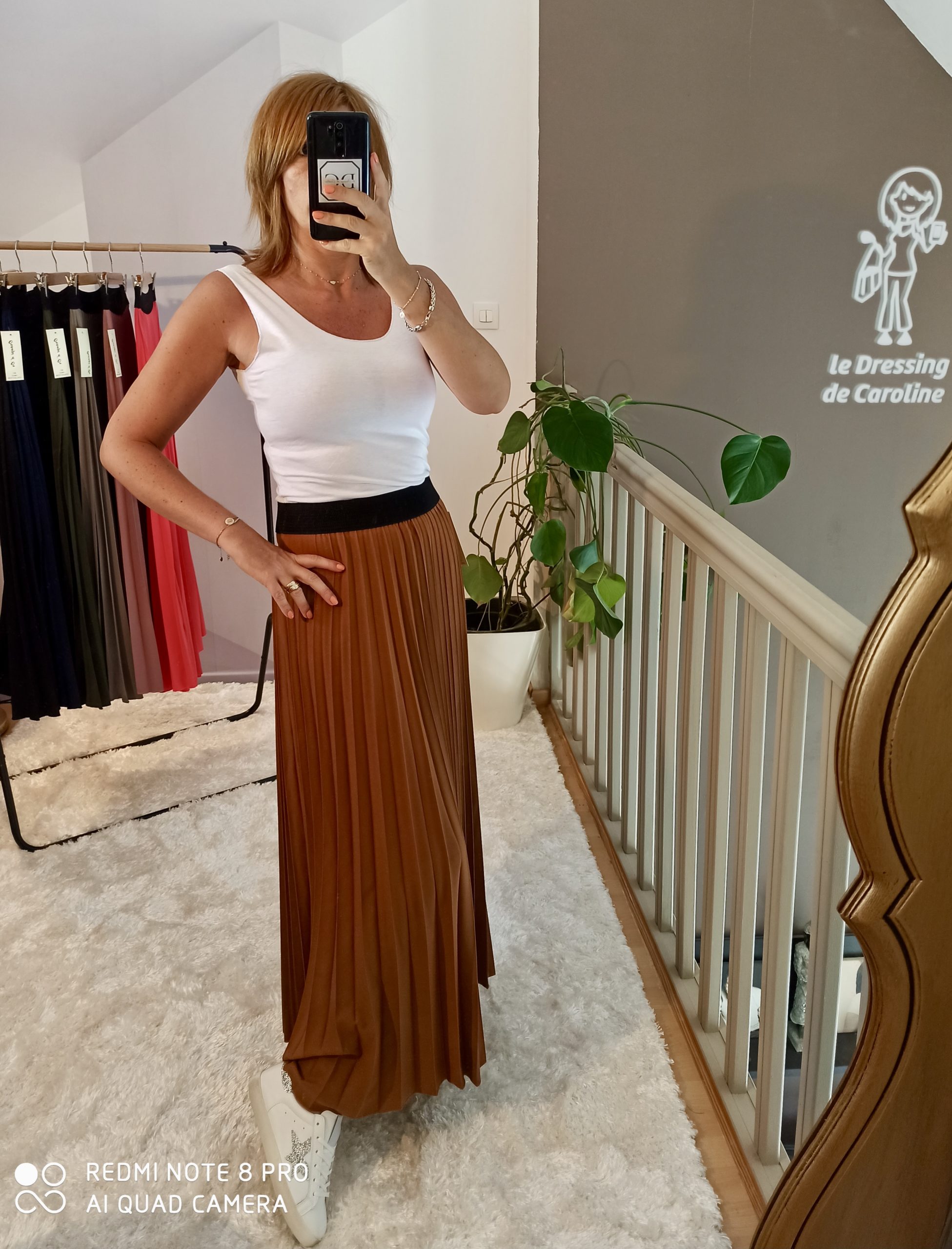 Jupe Plissée Brun | Le dressing de Caroline